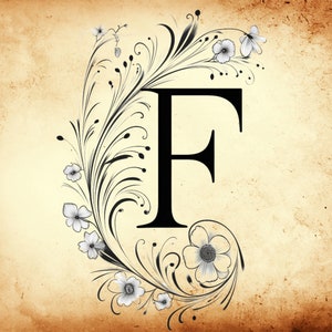 Stylish Monogram Letter F Digital SVG, Monogram Design Download ...
