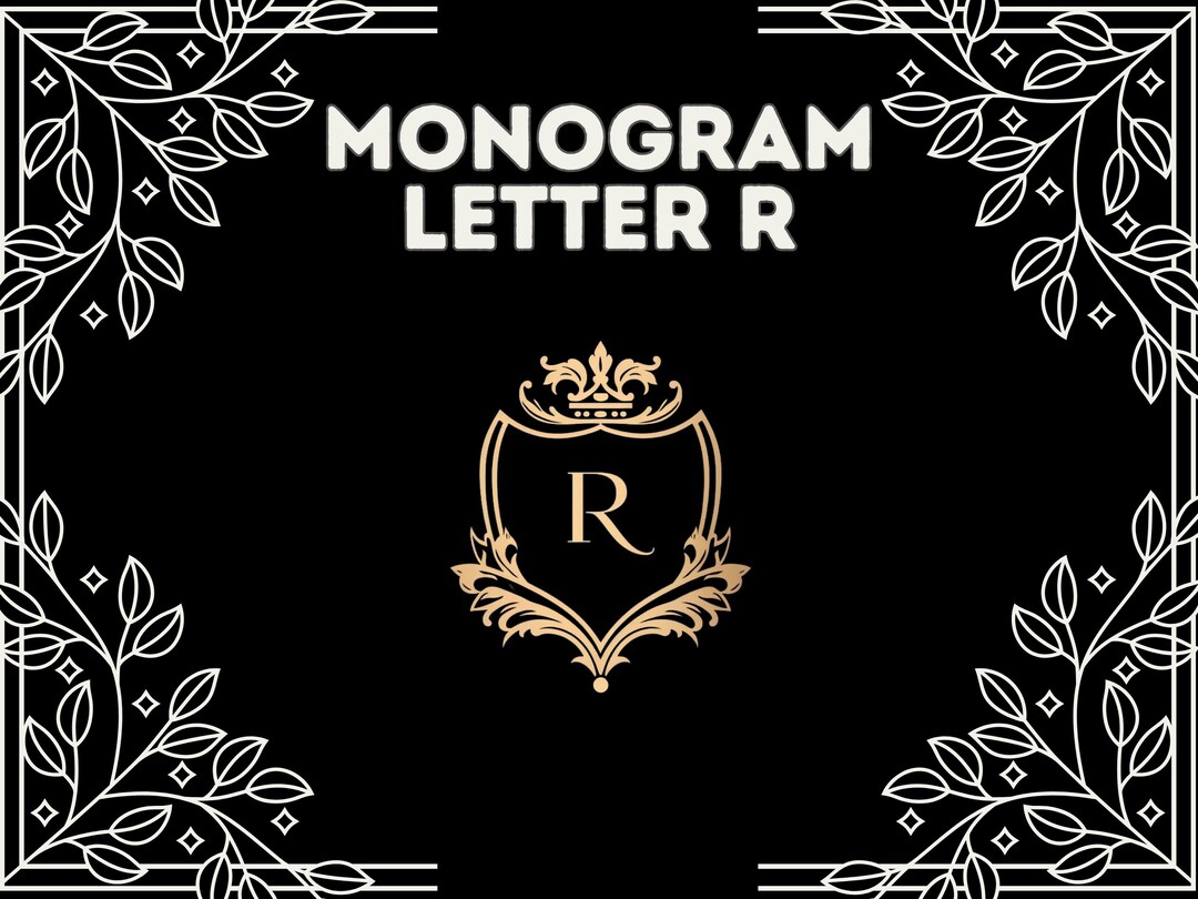 Monogram SVG Letter R, Instant Download, High-quality SVG & PNG ...