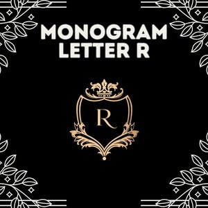 Monogram SVG Letter R, Instant Download, High-quality SVG & PNG ...