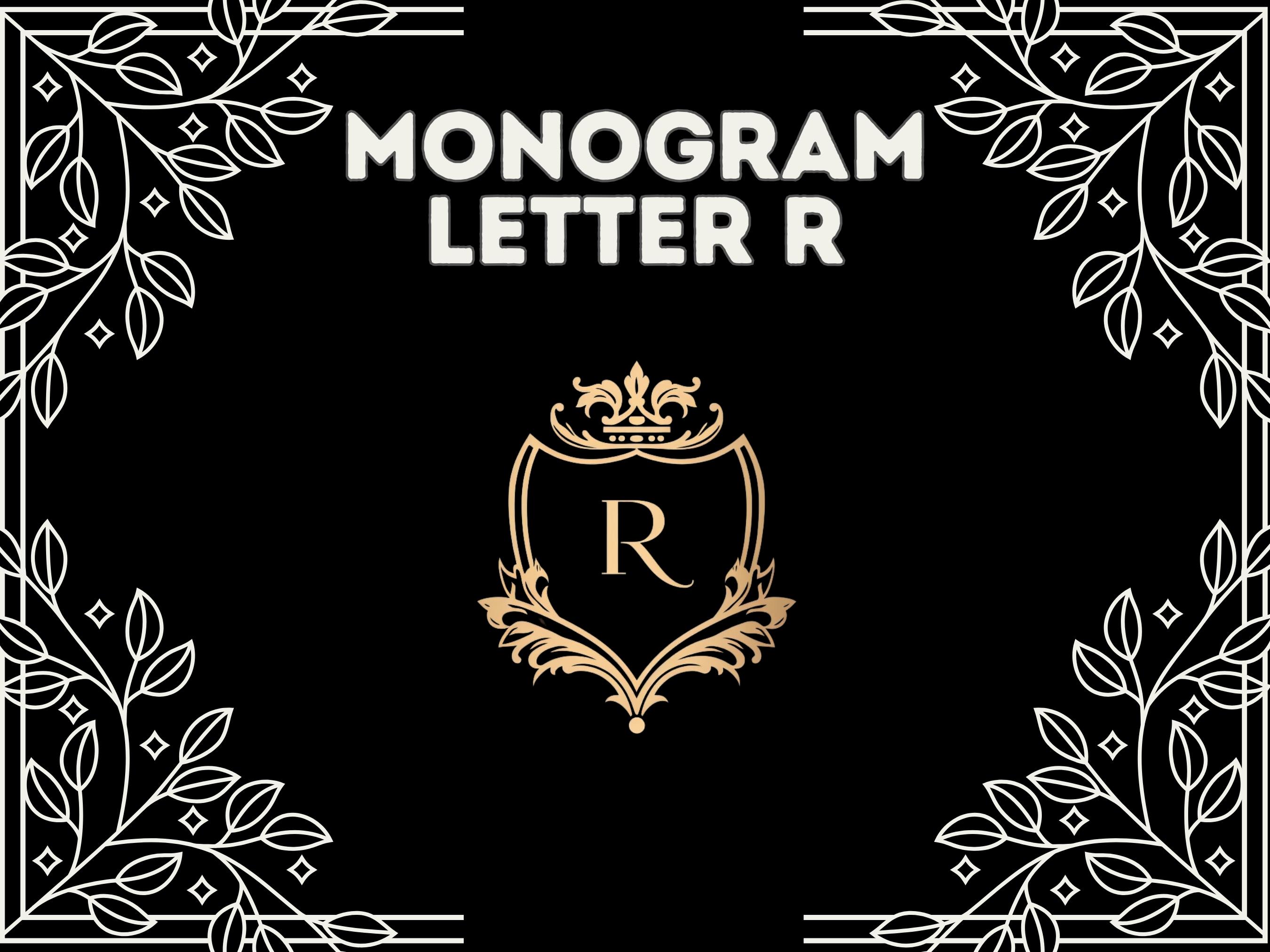 Monogram SVG Letter R, Instant Download, High-quality SVG & PNG ...