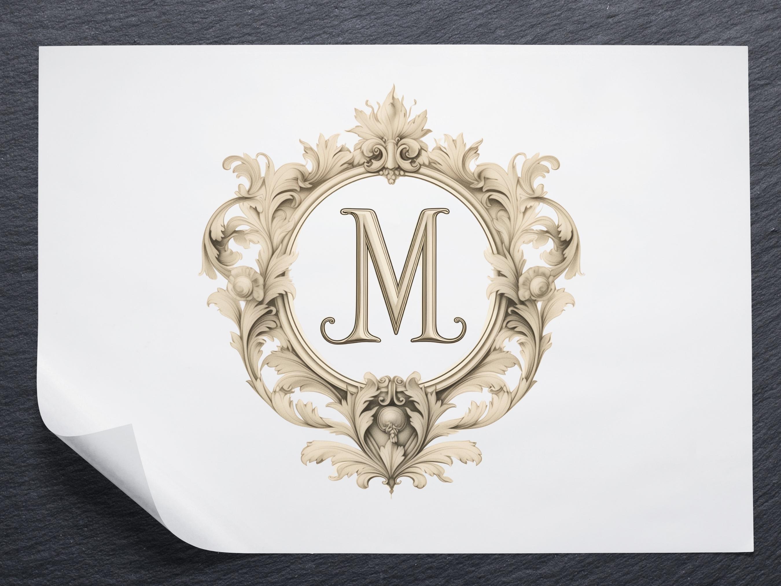 Monogram SVG Letter M, Instant Download, High-quality SVG & PNG ...