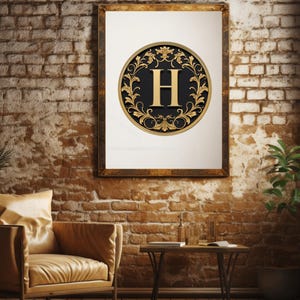 Personalized Monogram Letter H Wall Decor Custom Home Decor Gift ...