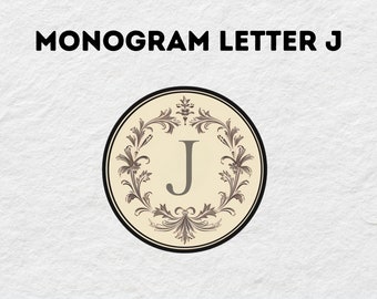 Monogram Letter J Digital SVG, Monogram Design Download, Monogram ...