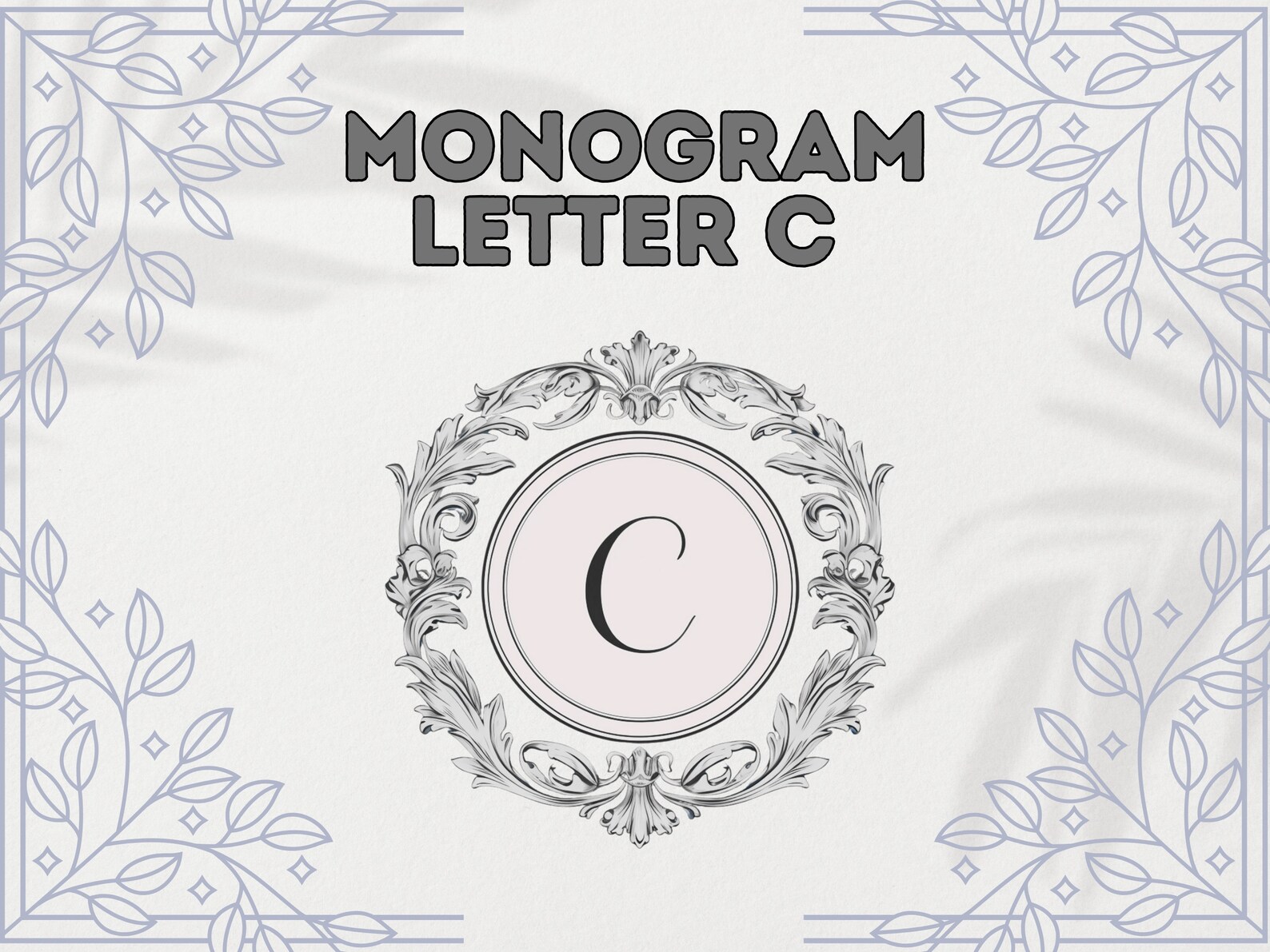 Monogram SVG Letter C, Instant Download, High-quality SVG & PNG ...