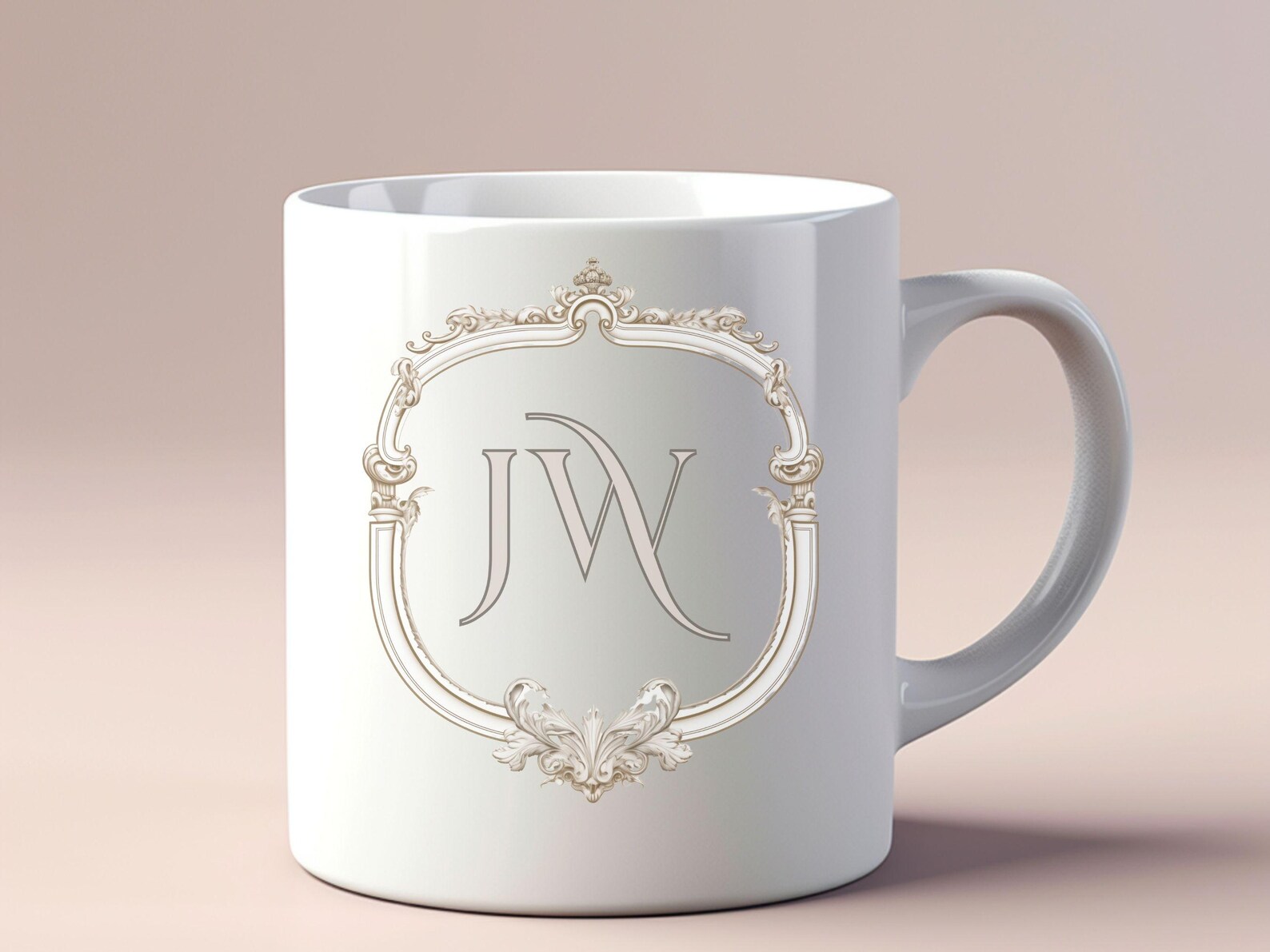 Monogram JW Digital Download, Custom Monogram Art With JW Initials for ...