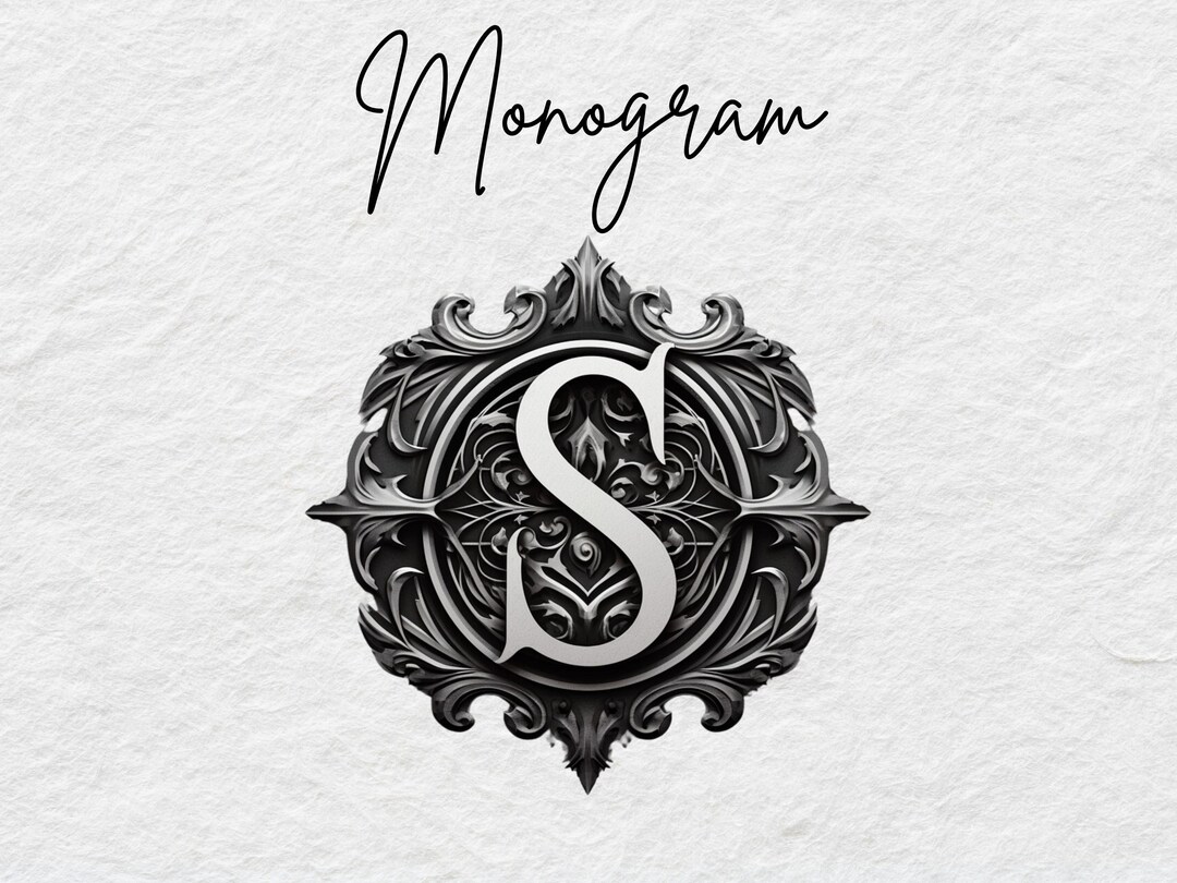 Monogram SVG Letter S, Instant Download, High-quality SVG & PNG for ...