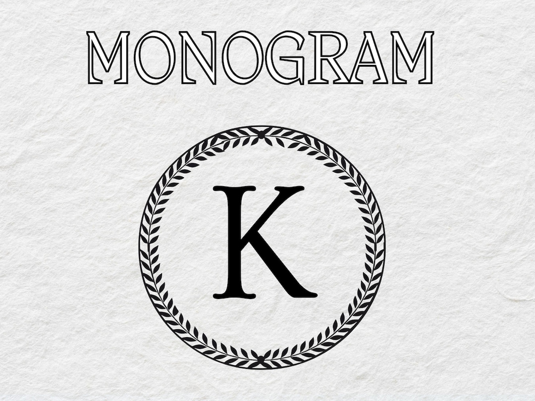 K Monogram SVG, Instant Download, DIY Crafts, Personalized Gifts, High ...