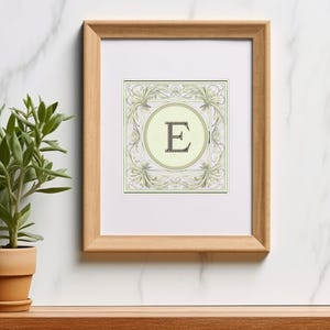 Initial E Digital SVG, Monogram Design Download, Personalized Initial ...