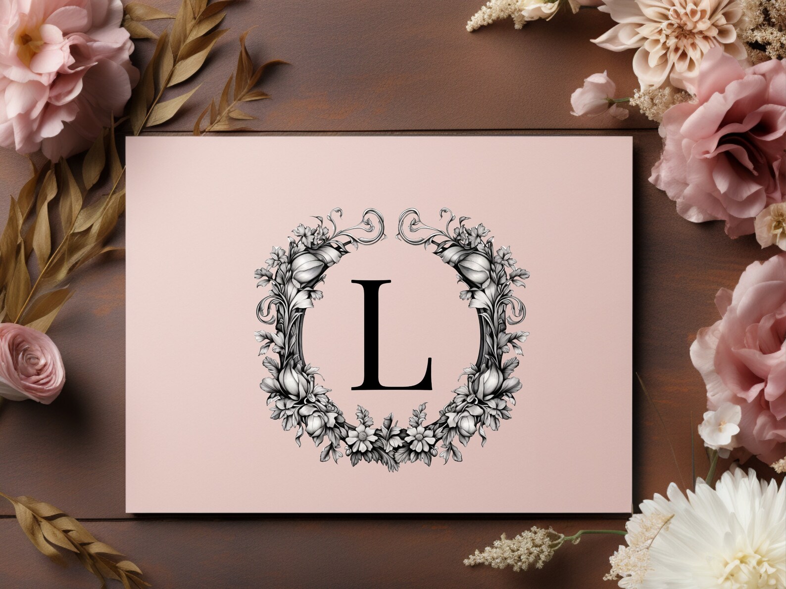 Monogram SVG L, Elegant Monogram Letters, Digital Download, DIY ...