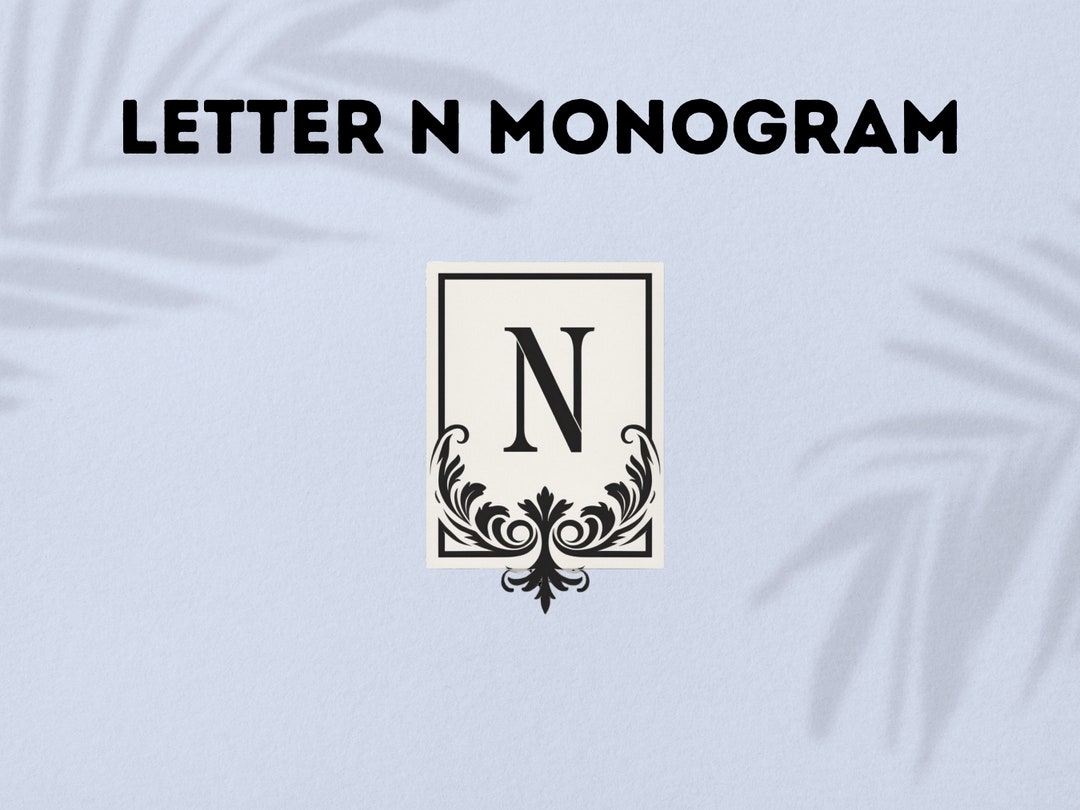 Wedding Monogram SVG N, , Premade Wedding Monogram, Digital Download ...