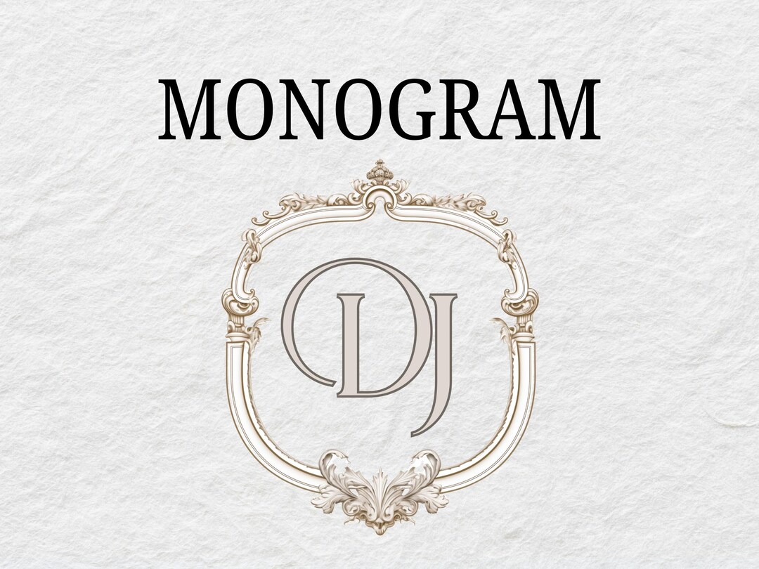 Monogram DJ Digital Download, Custom Monogram Art With DJ Initials for ...