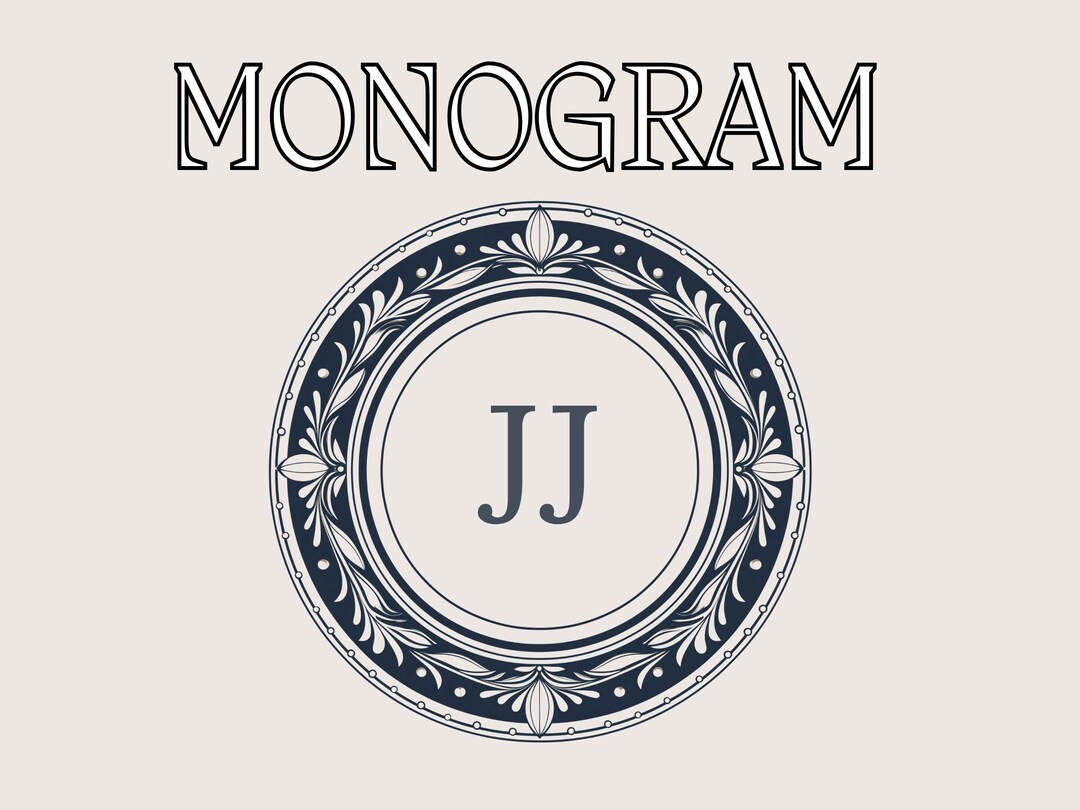 Monogram JJ Digital Download, Custom Monogram Art With JJ Initials for ...