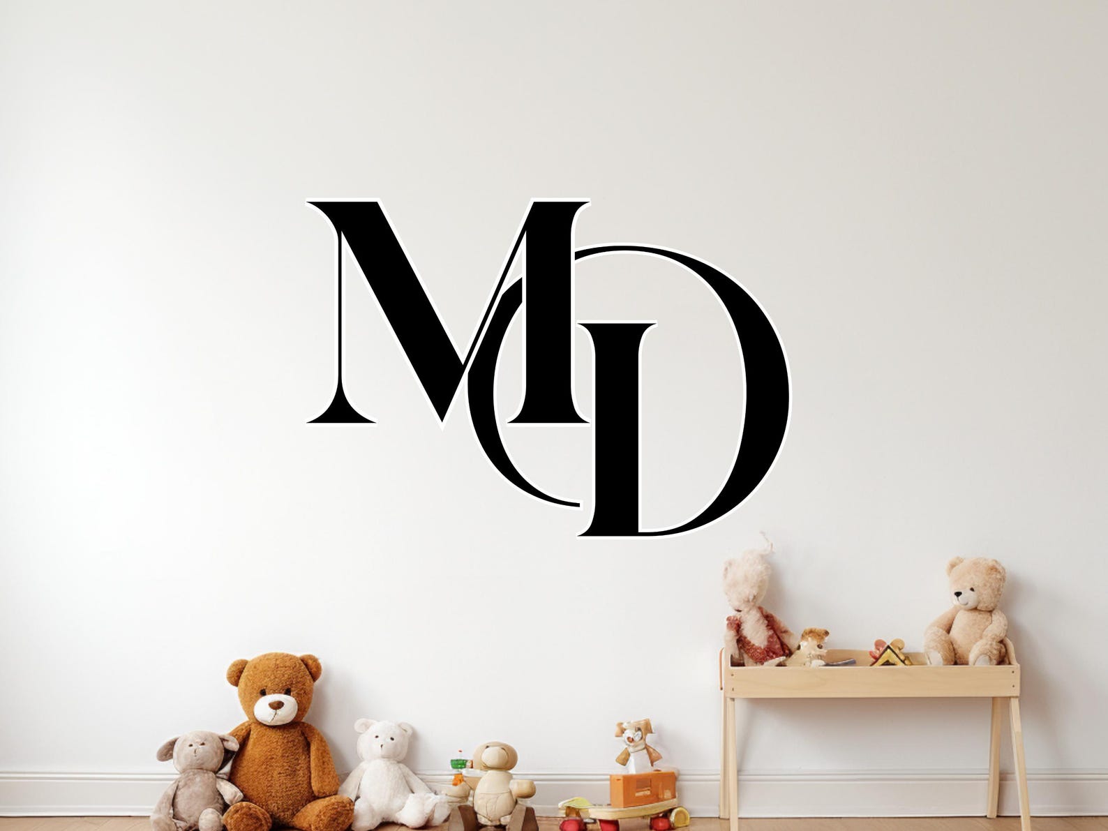 Monogram MD Digital Download, Custom Monogram Art With MD Initials for ...
