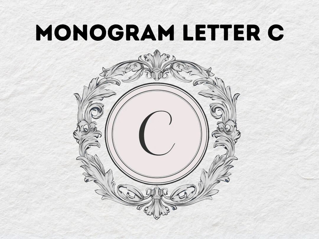 Stylish Monogram Letter C Digital SVG, Monogram Design Download ...