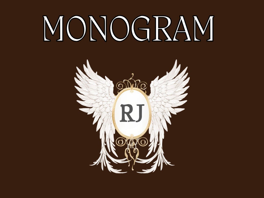 Monogram RJ Digital Download, Custom Monogram Art With RJ Initials for ...