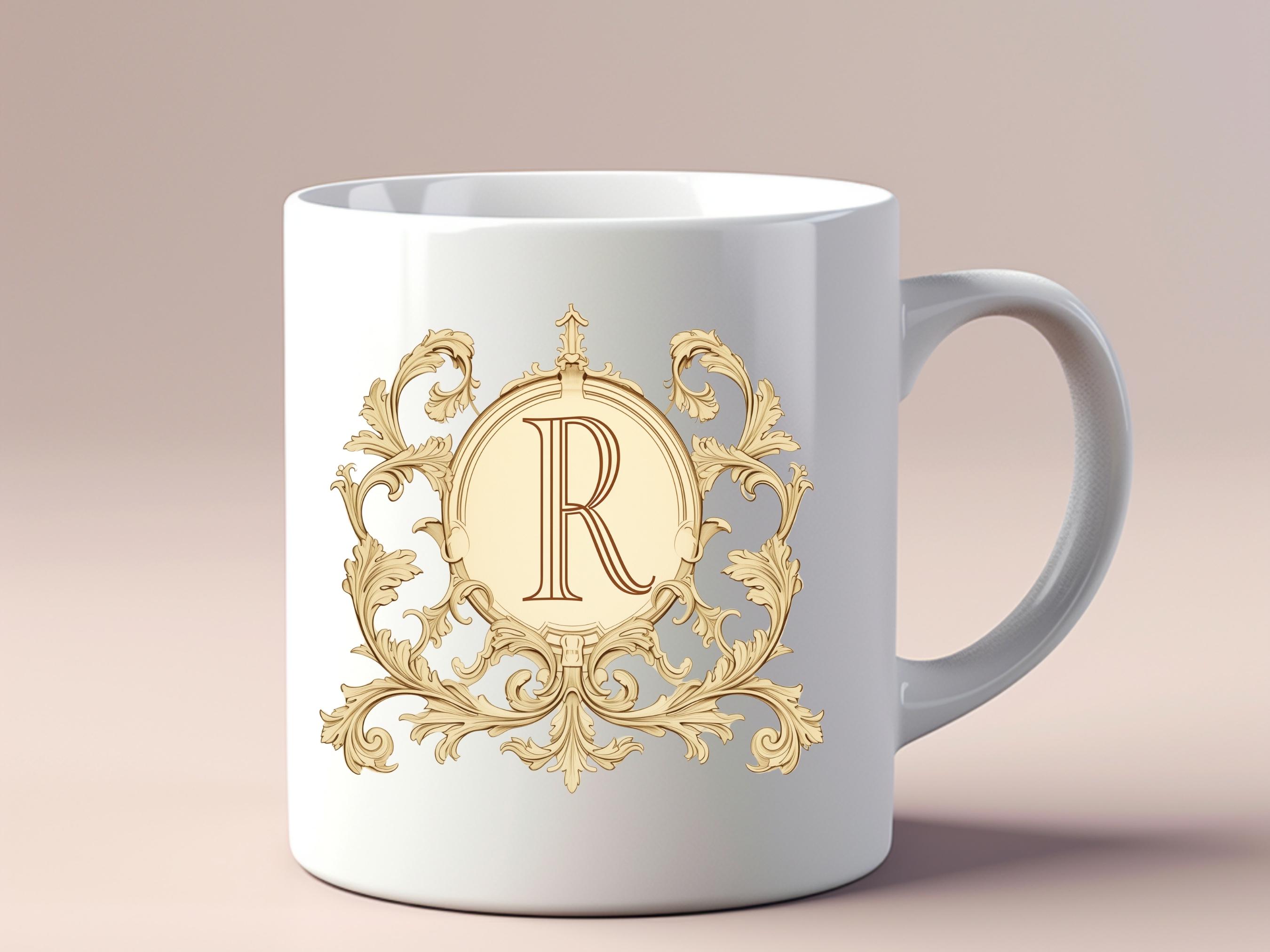 Monogram Letter R Wall Art, Personalized Home Decor & Gifts, Elegant ...