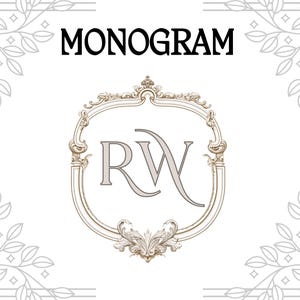 Monogram RW Digital Download - Custom Monogram Art for Personalized ...