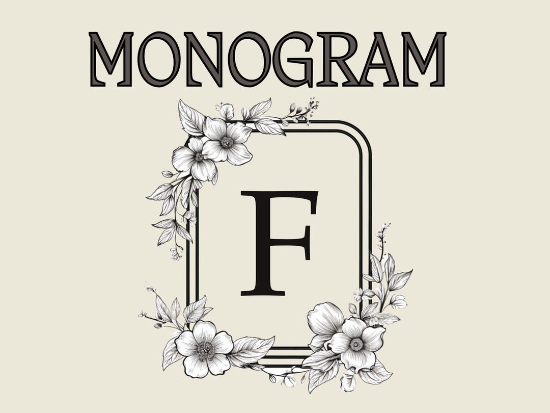 Letter F Digital Monogram SVG, Monogram Design Download, Monogram ...