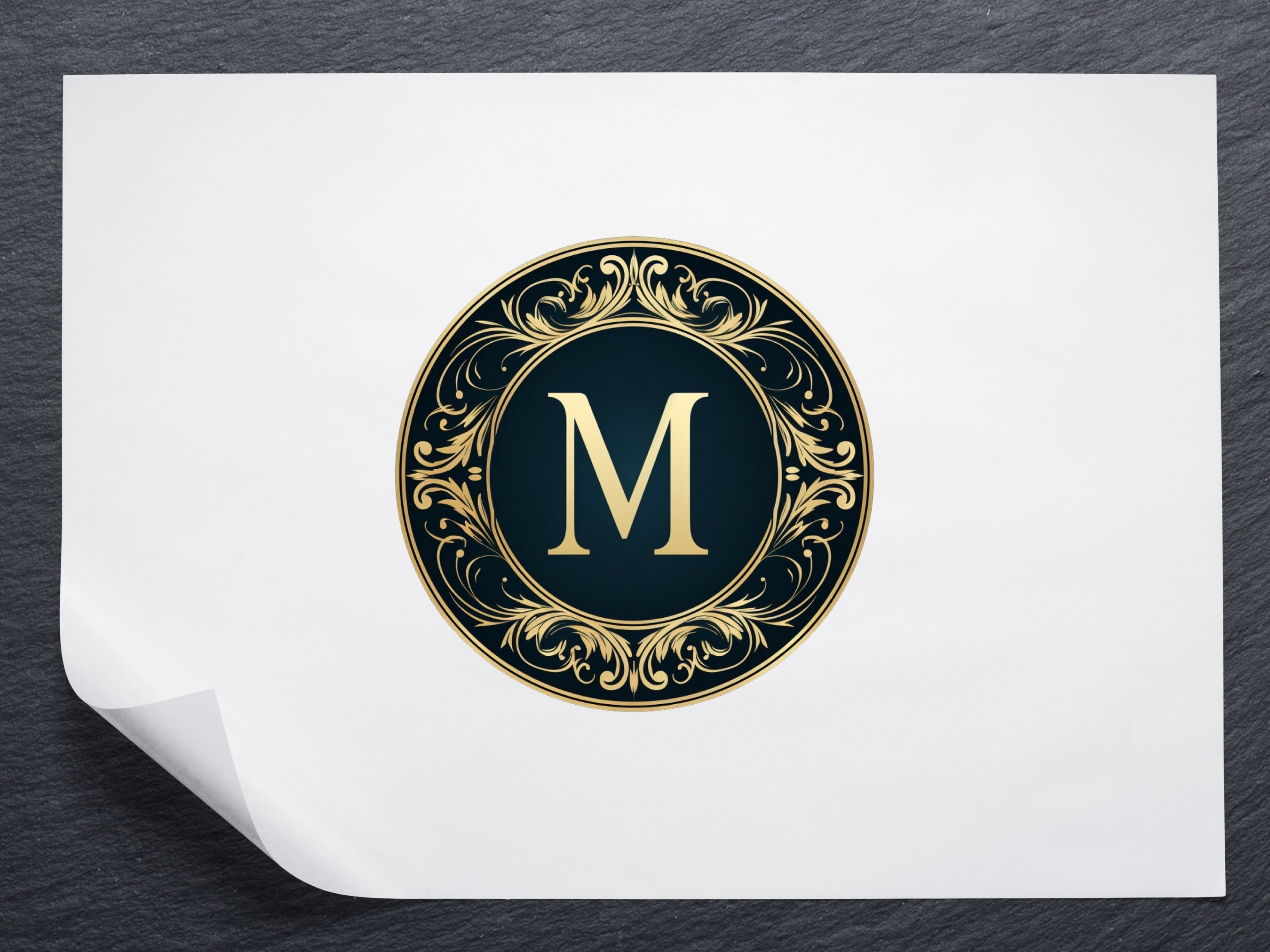 Monogram SVG M, Personalized Initial Design, Premade Wedding Monogram ...