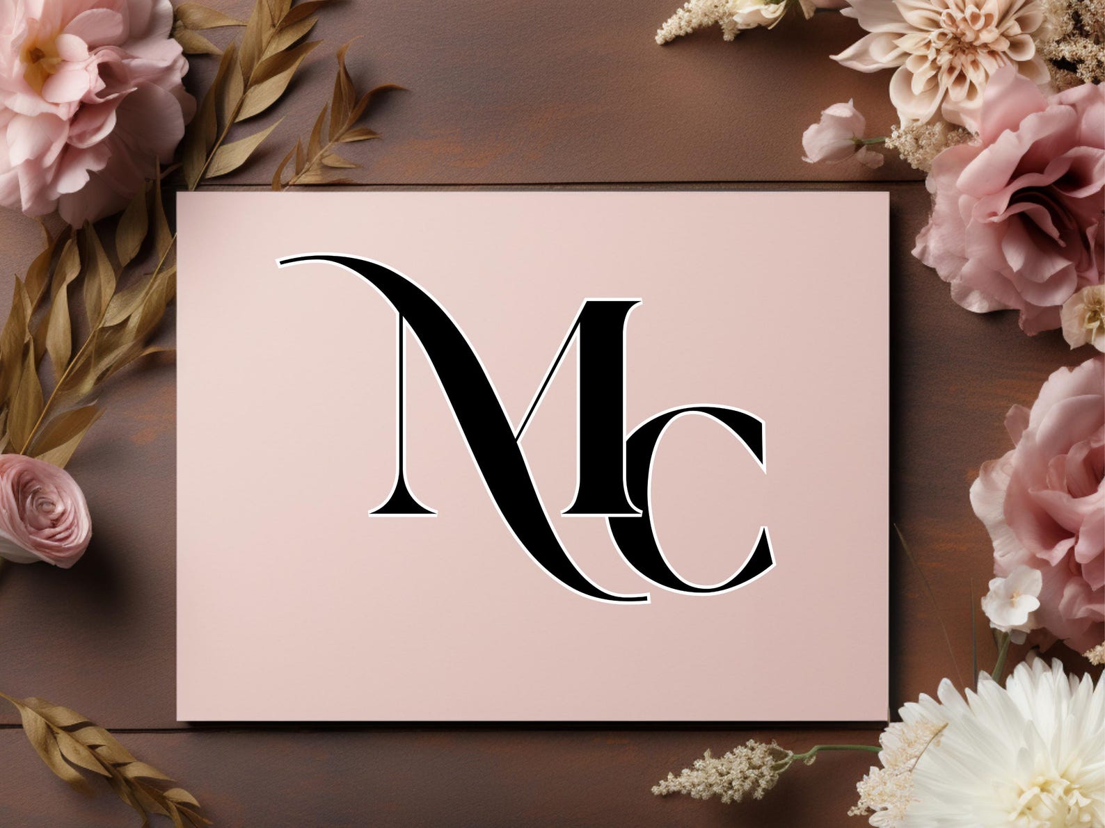 Monogram MC Digital Download, Custom Monogram Art & Personalized ...