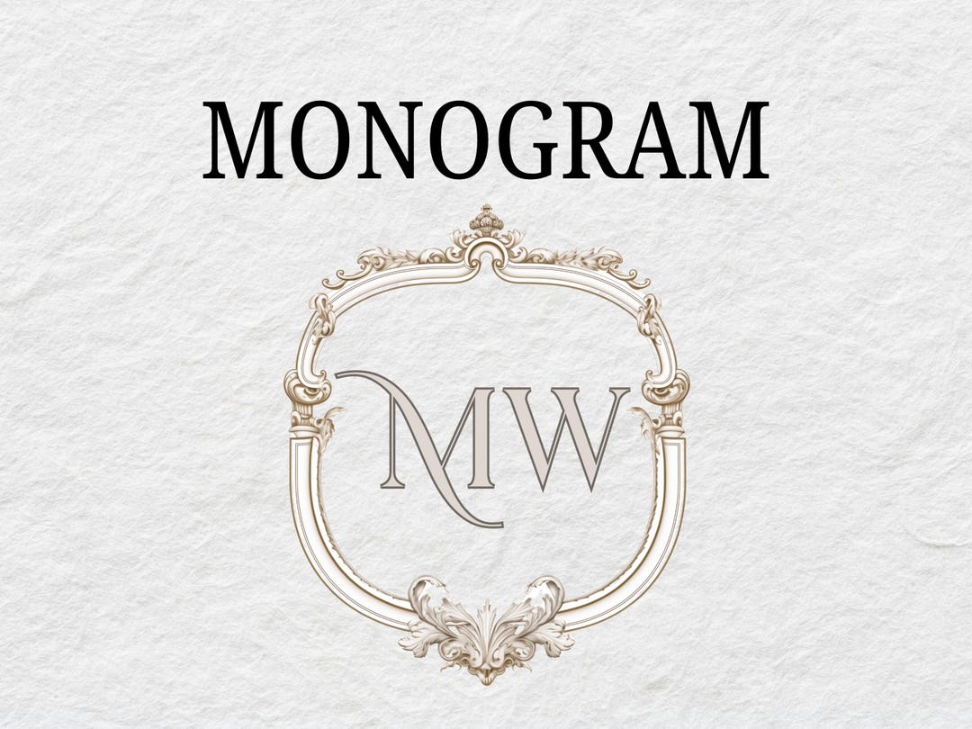 Monogram MW Digital Download, Custom Monogram Art With MW Initials for ...