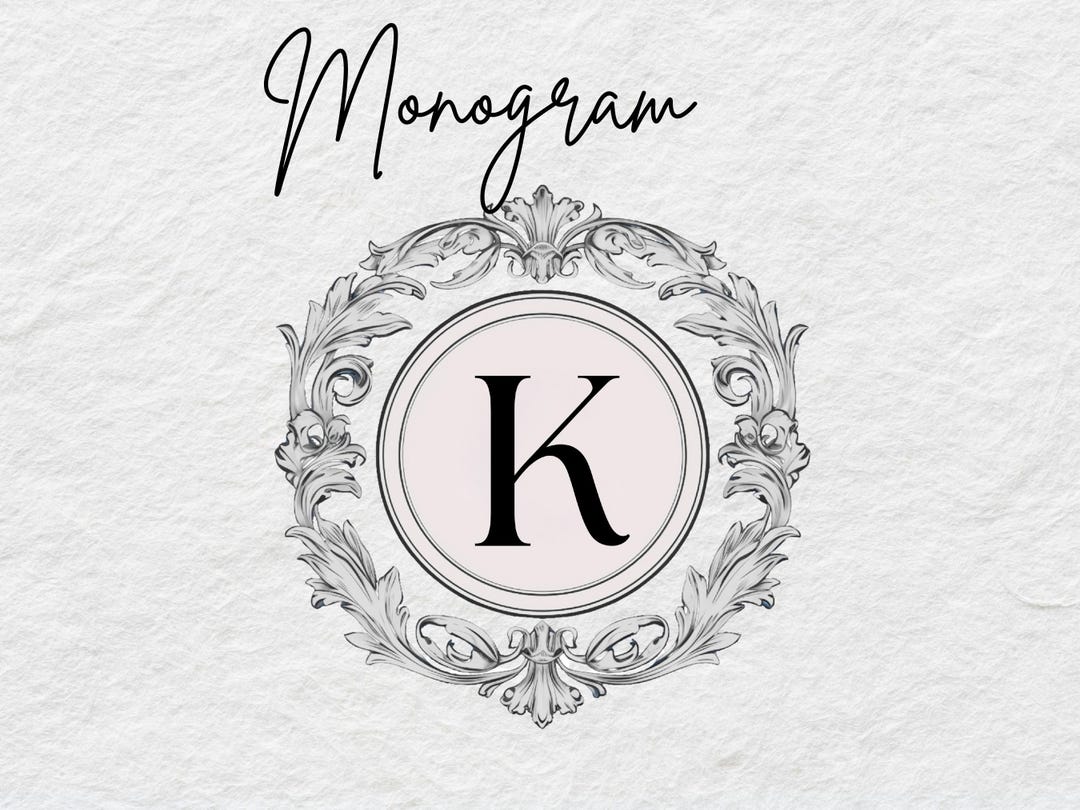 K Monogram SVG, Instant Download, Digital File for Cricut & Silhouette ...
