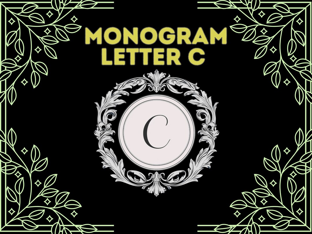 Monogram SVG Letter C, Instant Download, High-quality SVG & PNG ...