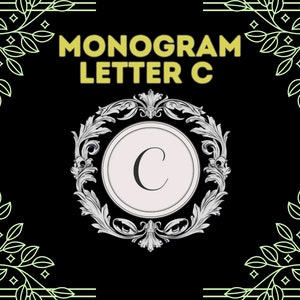 Monogram SVG Letter C, Instant Download, High-quality SVG & PNG ...