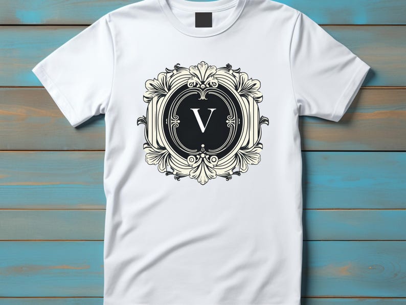 Digital Monogram Letter V Digital SVG, Monogram Design Download ...