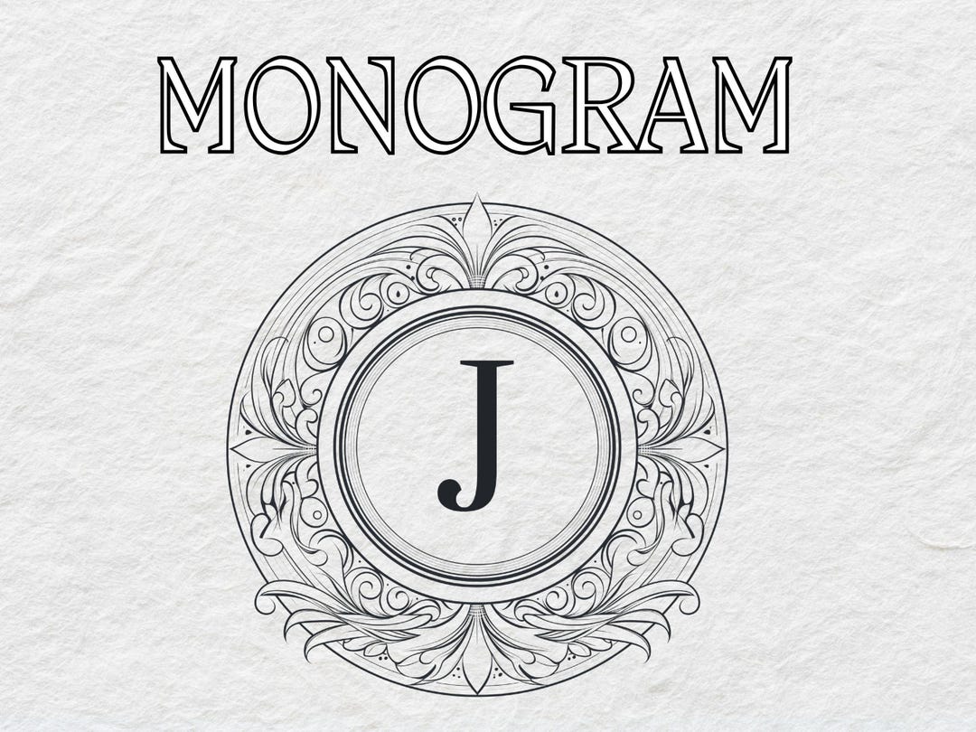 Monogram Letter J Digital SVG, Monogram Design Download, Monogram ...