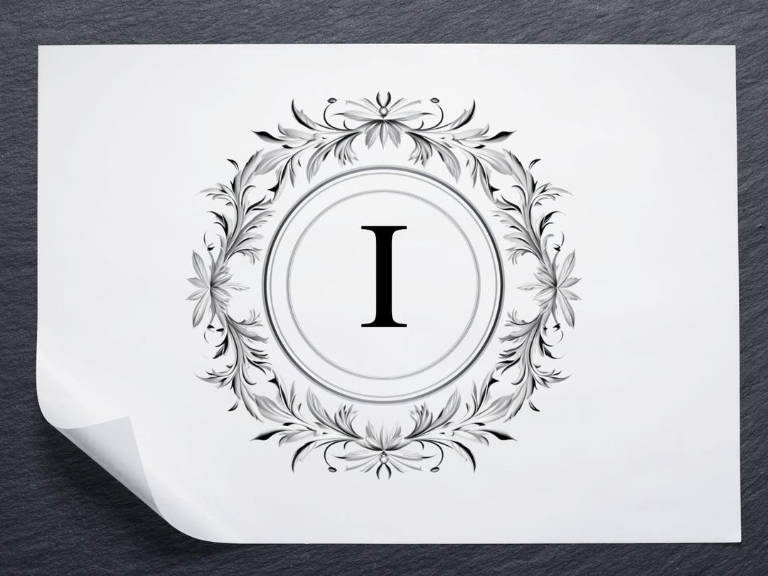 Stylish Monogram Letter I Digital SVG, Monogram Design Download ...