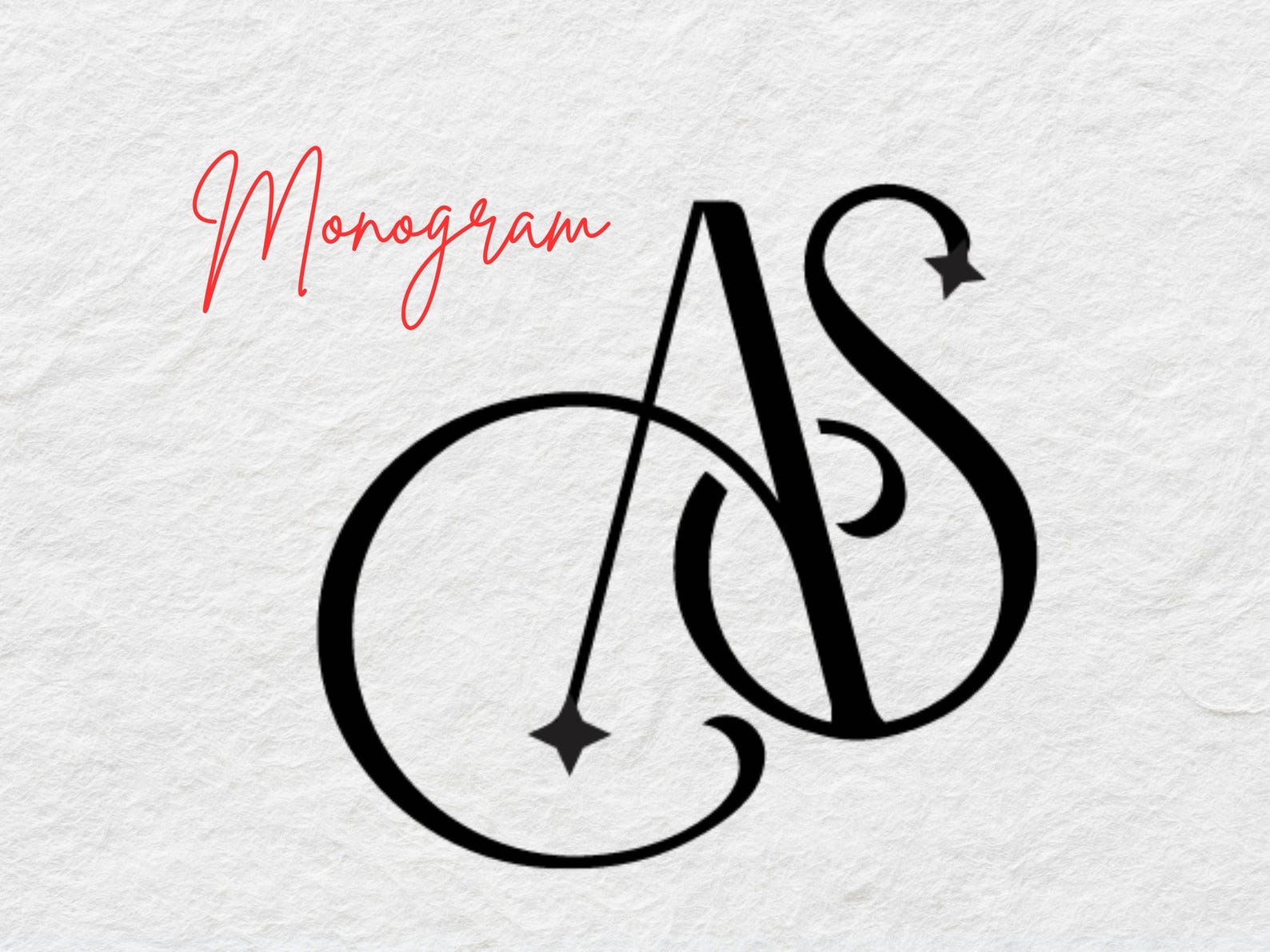 Monogram AS Digital Download, Custom Monogram Art With AS Initials for ...
