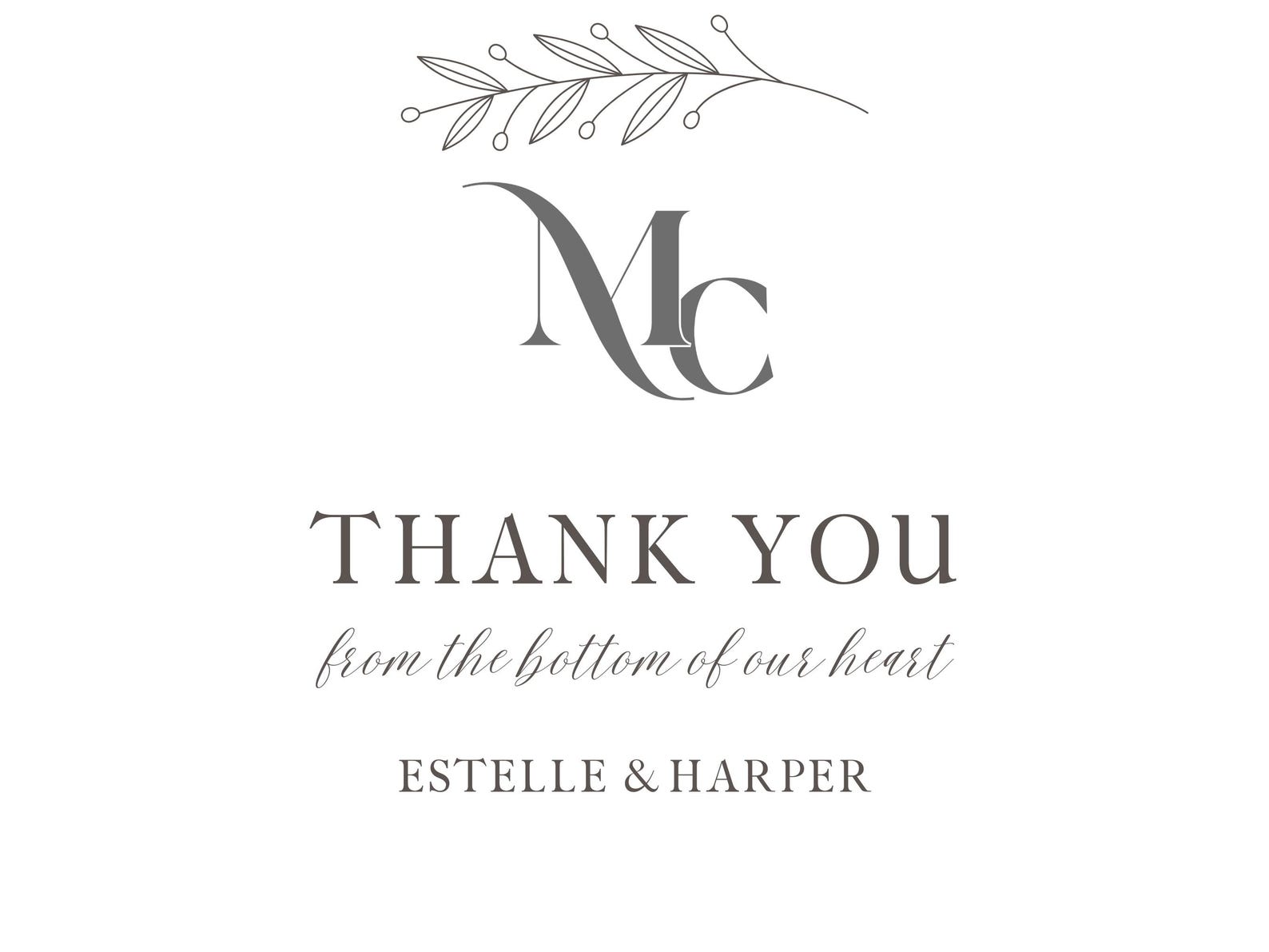 Monogram MC Digital Download, Custom Monogram Art & Personalized ...