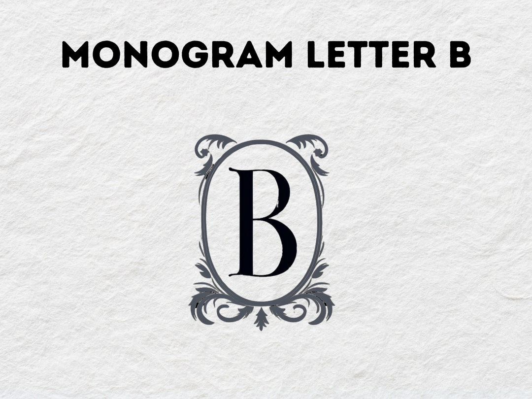 Stylish Monogram Letter B Digital SVG, Monogram Design Download ...