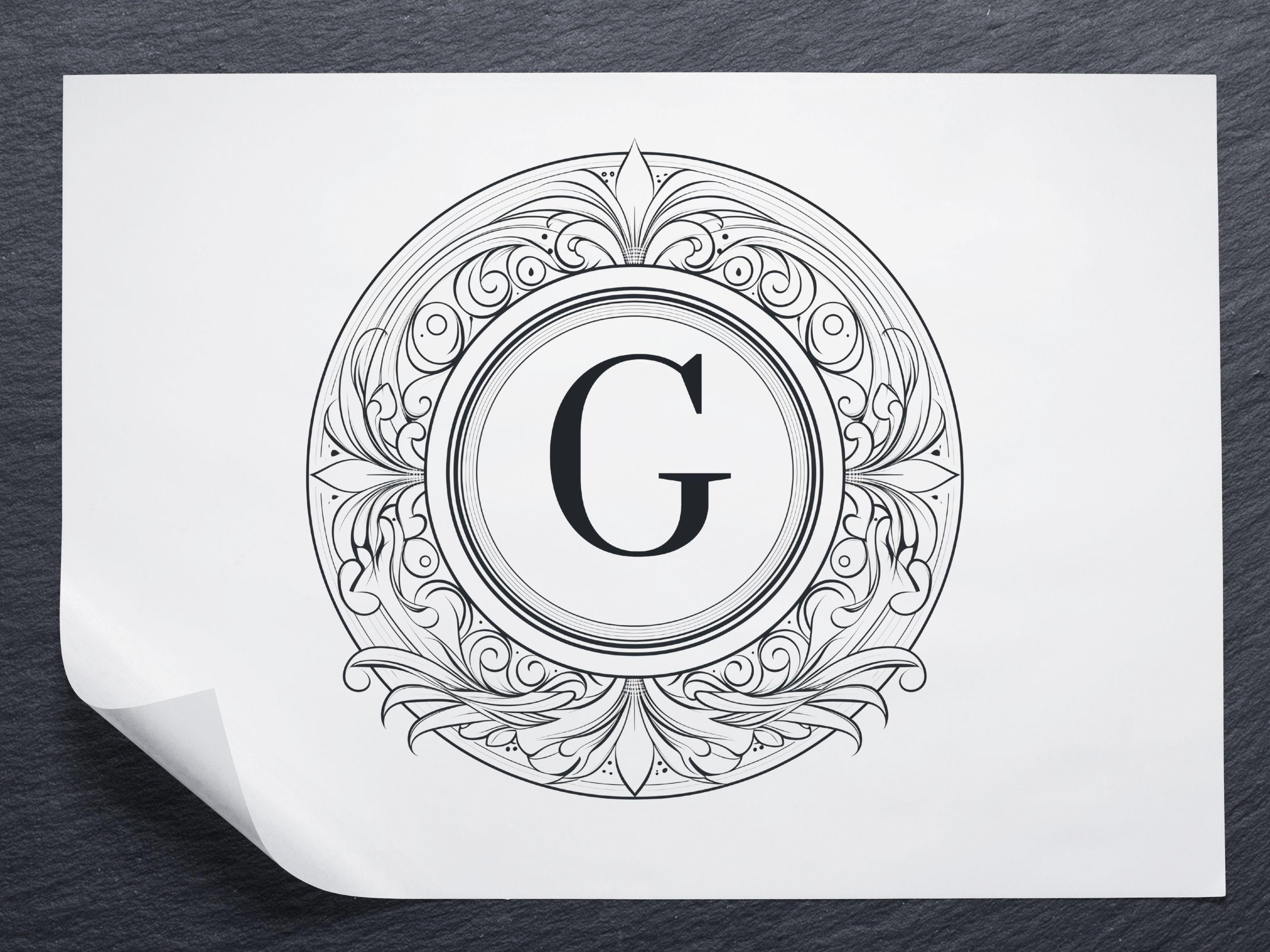 Monogram SVG Letter G, Personalized Initial Design for Crafting, Home ...