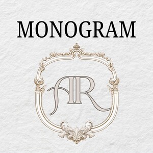 Monogram AR Digital Download, Custom Monogram Art With AR Initials for ...