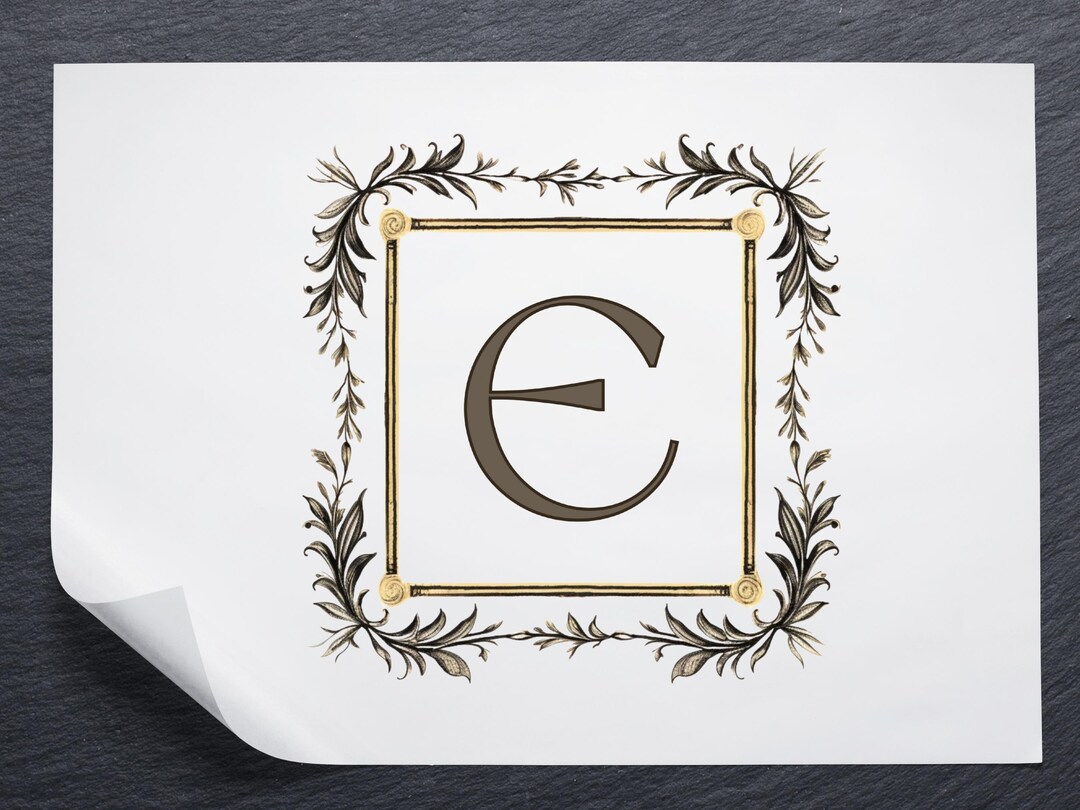 Initial E Digital SVG, Monogram Design Download, Monogram Clipart, DIY ...