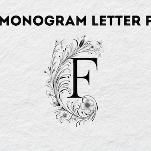 Stylish Monogram Letter F Digital SVG, Monogram Design Download ...