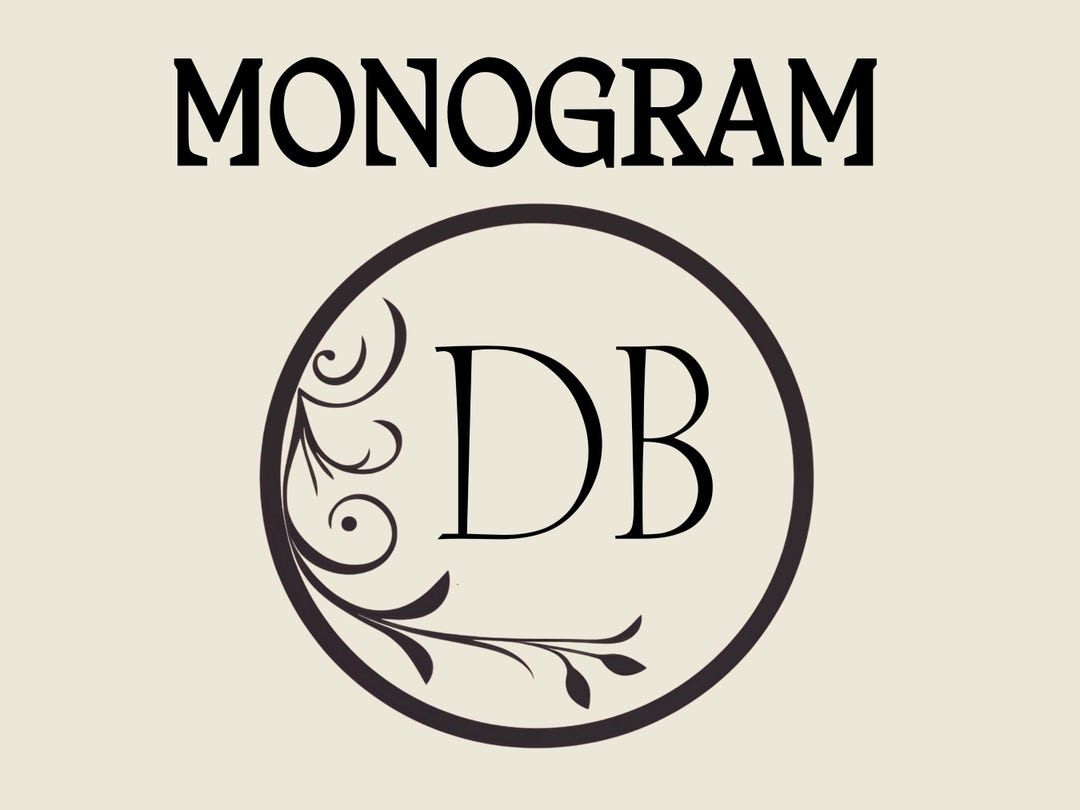 Monogram DB Digital Download, Custom Monogram Art With DB Initials for ...