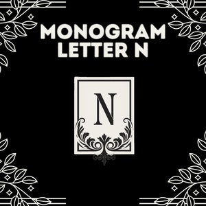 Stylish Monogram Letter N Digital SVG, Monogram Design Download ...