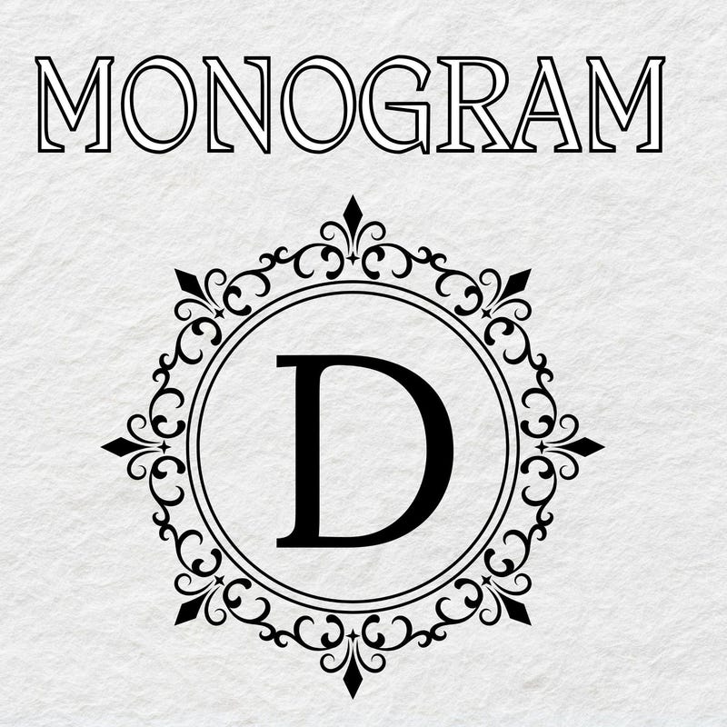 Monogram Letter D - Etsy