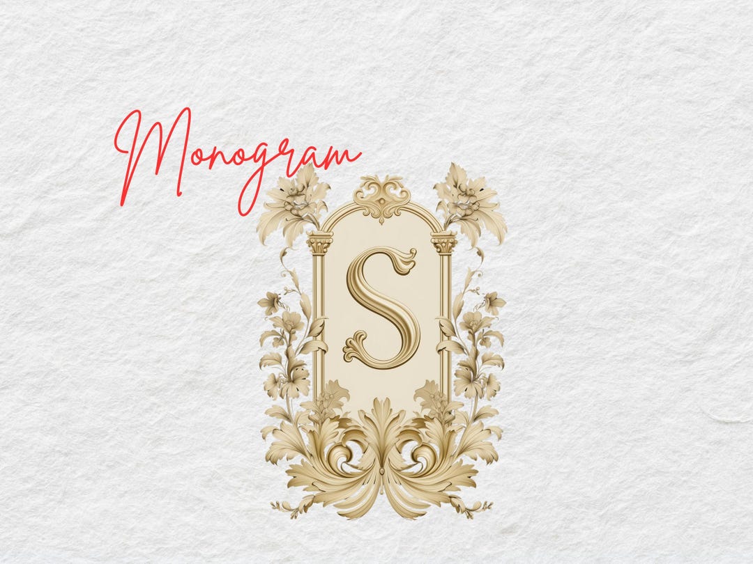 Monogram SVG Letter S, Instant Download, High-quality SVG & PNG for ...