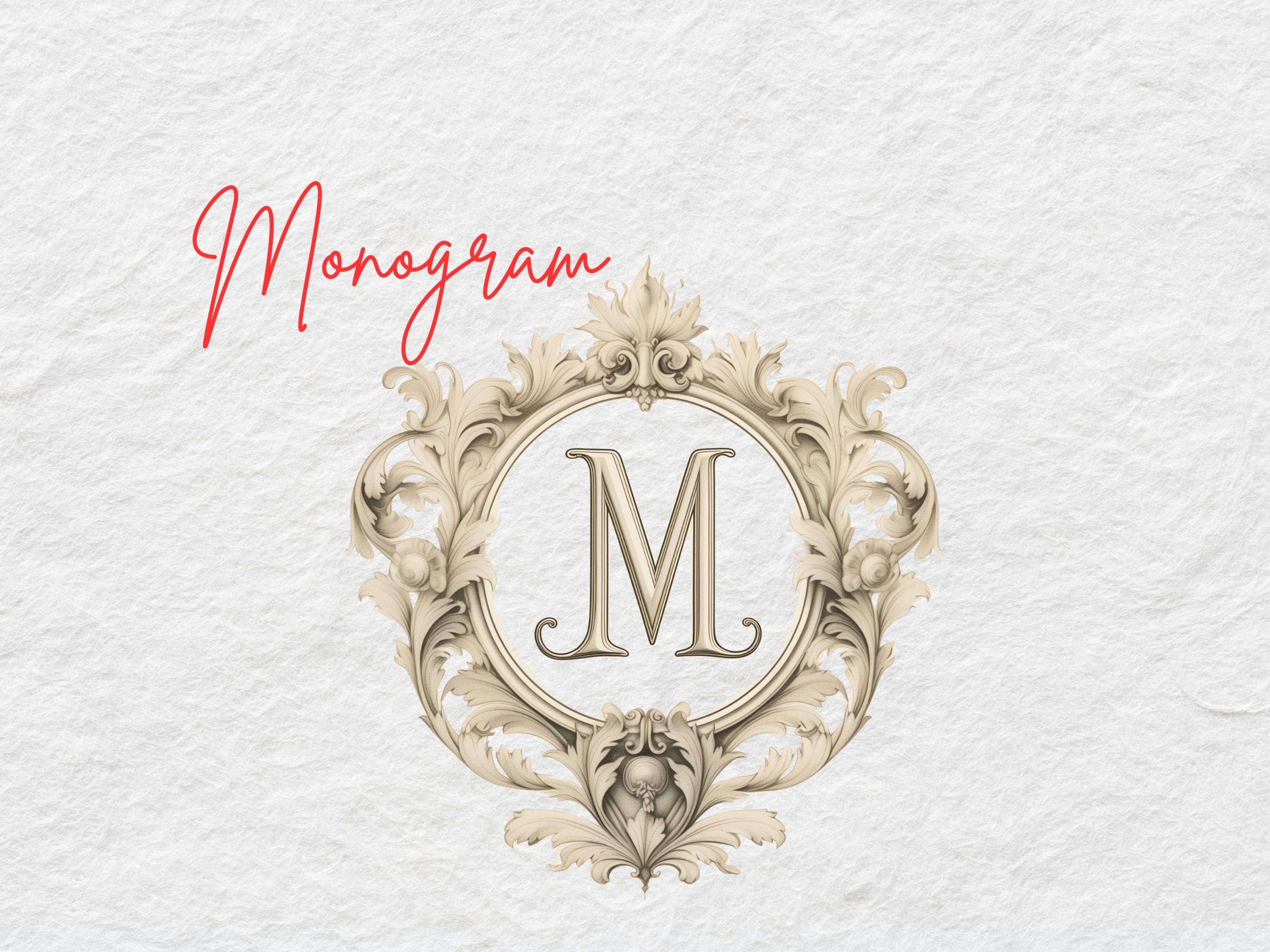 Monogram SVG Letter M, Instant Download, High-quality SVG & PNG ...