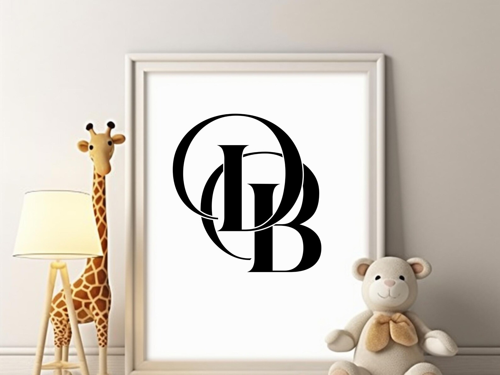 Monogram DB Digital Download, Custom Monogram Art With DB Initials for ...