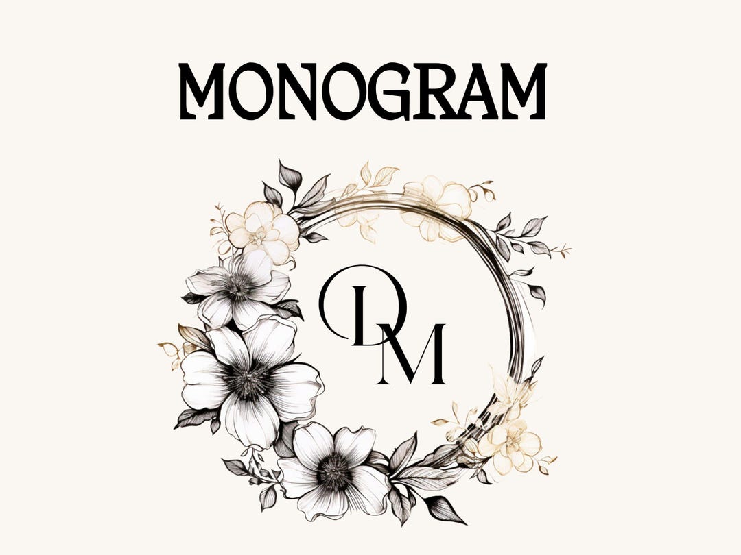 Monogram DM Digital Download, Custom Monogram Art With DM Initials for ...