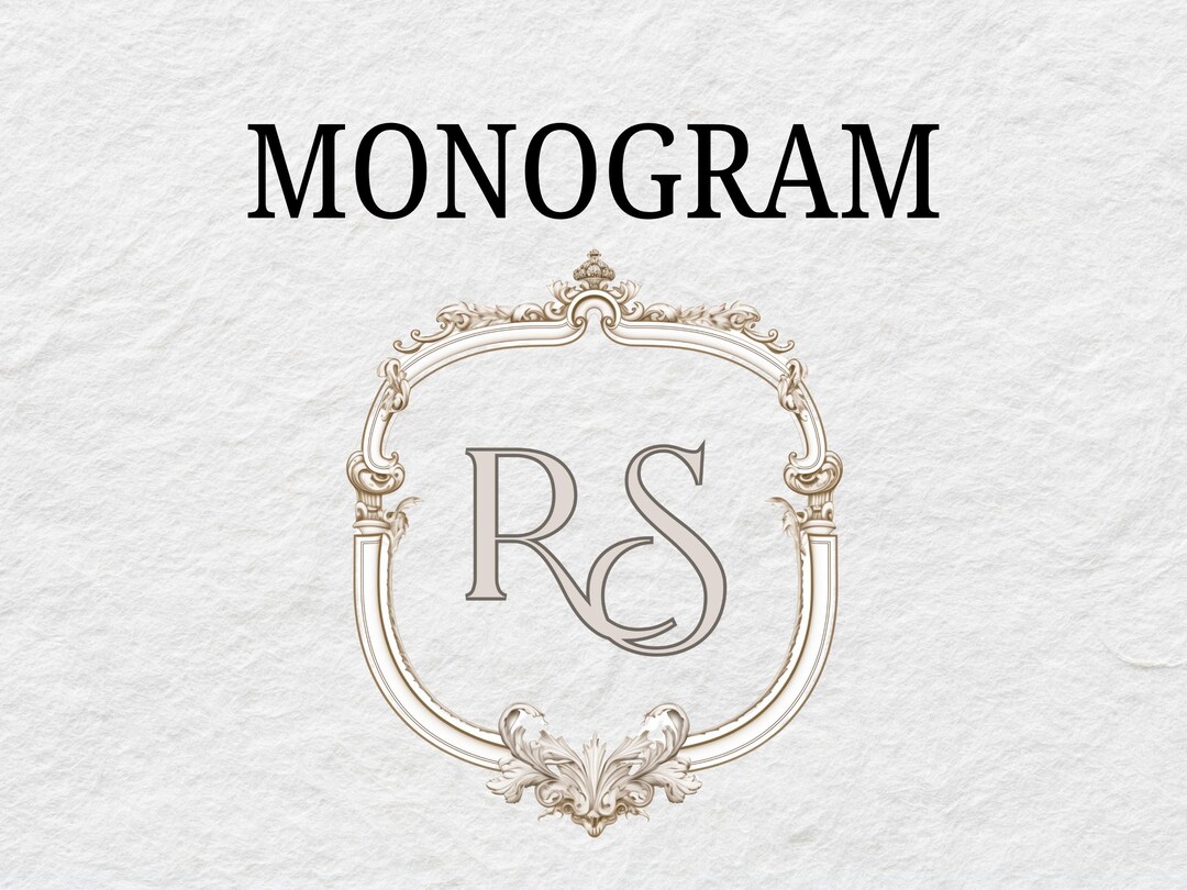 Monogram RS Digital Download, Custom Monogram Art With RS Initials for ...