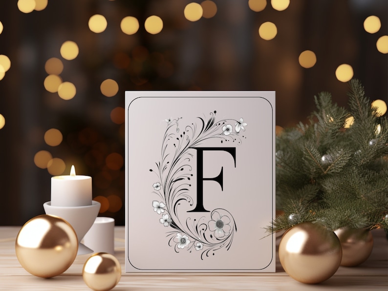 Stylish Monogram Letter F Digital SVG, Monogram Design Download ...