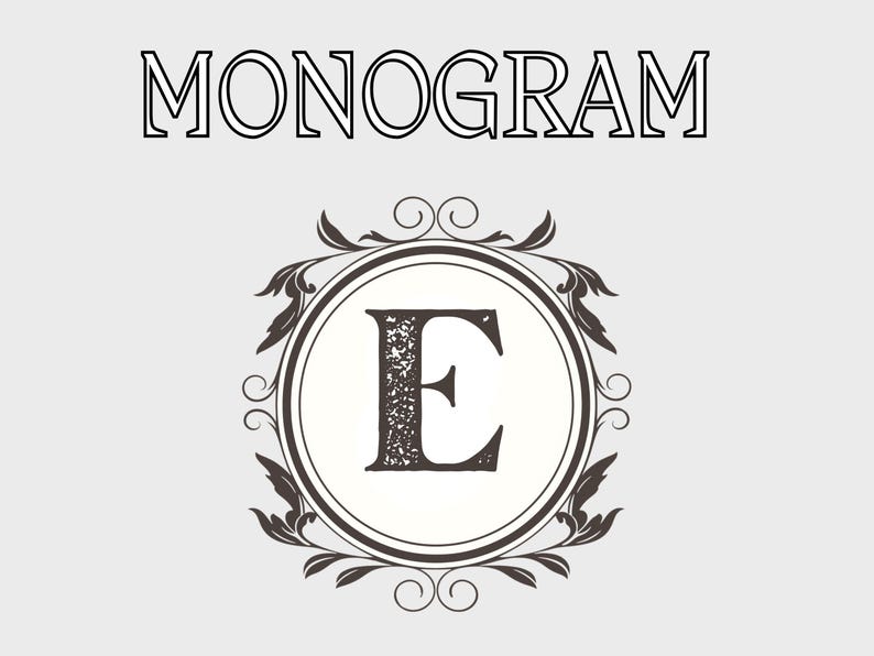 Stylish Monogram Letter E Digital SVG, Monogram Design Download ...