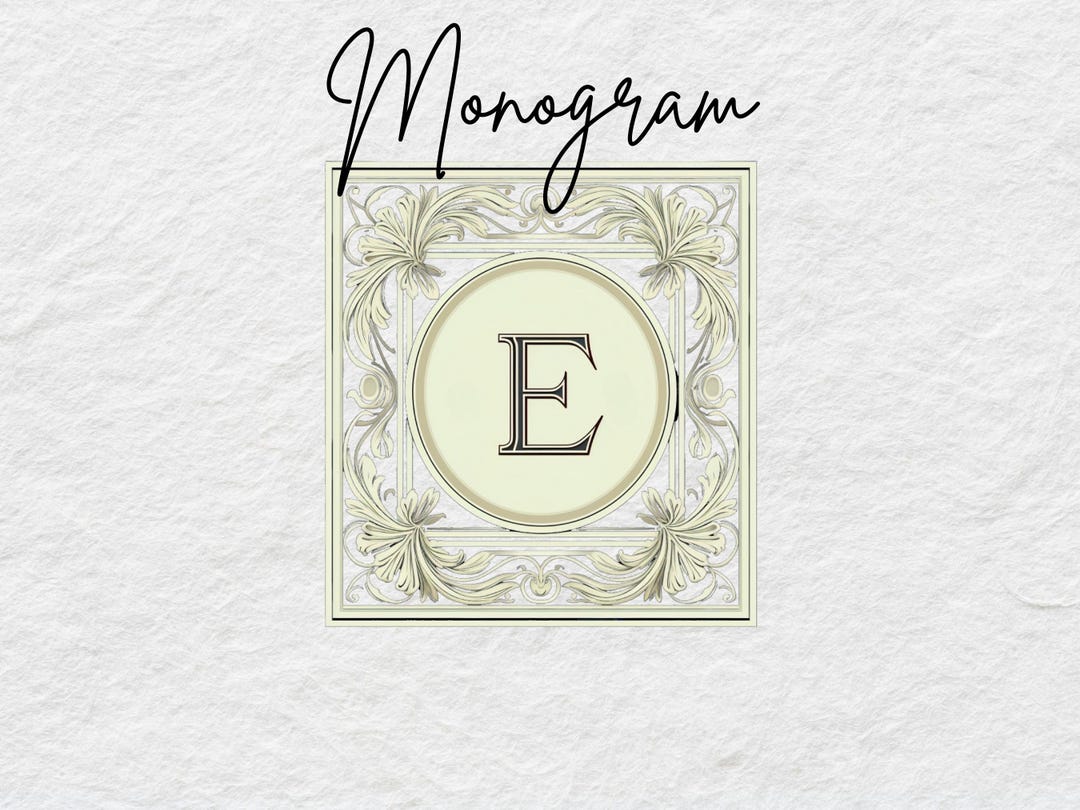 Initial E Digital SVG, Monogram Design Download, Personalized Initial ...