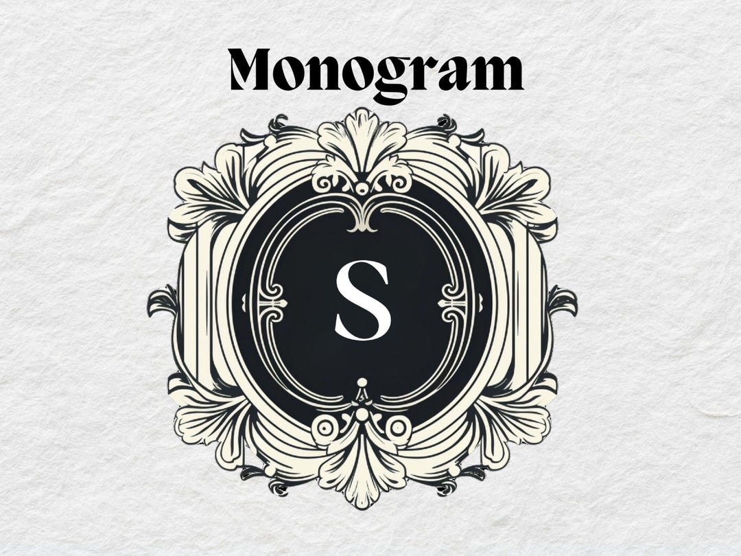 Monogram SVG Letter S, Instant Download, High-quality SVG & PNG for ...
